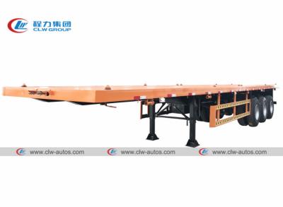 China 40FT 3 Axle 45 Ton Container Loading Flatbed Semi Trailer with Q345B Steel & 1310mm Wheel Base for sale