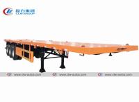 China 40FT 3 Axle 45 Ton Container Loading Flatbed Semi Trailer with Q345B Steel & 1310mm Wheel Base for sale