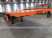 China 40FT 3 Axle 45 Ton Container Loading Flatbed Semi Trailer with Q345B Steel & 1310mm Wheel Base for sale