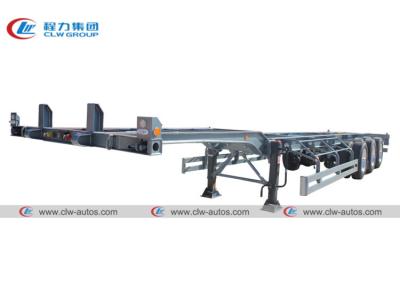 China 40FT 45FT 3 Axle 45T Flatbed Skeleton Trailer for Container Loading for sale
