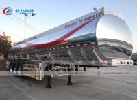 China SASO ADR 3 Axle 5454 Aluminum Alloy Oil Tanker Trailer 42000L Air Suspension Fuel Tank for sale