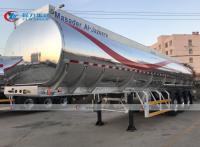 China SASO ADR 3 Axle 5454 Aluminum Alloy Oil Tanker Trailer 42000L Air Suspension Fuel Tank for sale