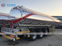 China SASO ADR 3 Axle 5454 Aluminum Alloy Oil Tanker Trailer 42000L Air Suspension Fuel Tank for sale