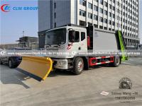 China Dongfeng 12000 Liters Garbage Compactor Truck with Snow Shovel 16000kg GVW for sale