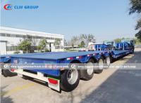 China 4 Axle 60T Lowbed Lowboy Drop Deck Semi Trailer Hydraulic Power Gooseneck 13000x3000mm for sale