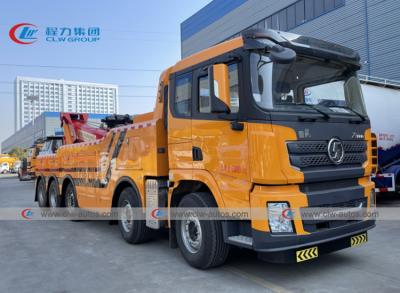 China SHACMAN 8x4 380HP 50T Road Rescue Recovery Tow Truck Wrecker Bus Towing for sale