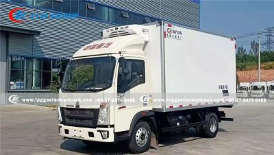 China Sinotruk HOWO 3-5 Ton Small Refrigerated Van Truck 4x2 with Thermo King Carrier Unit for sale
