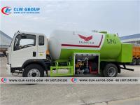 China HOWO 8-Ton Propane Bobtail Truck with 12,000L LPG Tank and 90 km/h Speed for Mobile Fueling for sale