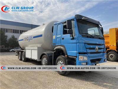 China 15tons LPG Bobtail Truck Propane Gas Tank Truck 30000L 8x4 Howo Chassis for sale