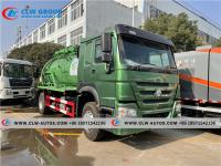 China HOWO 12,000L Septic Tank Truck Sanitation Service Vacuum Sewage Suction Vehicle for sale