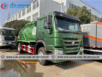 China HOWO 12,000L Septic Tank Truck Sanitation Service Vacuum Sewage Suction Vehicle for sale