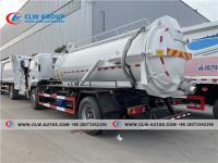 China Foton Auman 8000L Vacuum Tank Truck Septic Sewage Suction Truck 4x2 Euro 3 for sale