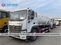 China Foton Auman 8000L Vacuum Tank Truck Septic Sewage Suction Truck 4x2 Euro 3 for sale