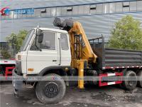 China Dongfeng 6x4 Truck Mounted Folding Boom Crane 12 Ton Capacity for Construction for sale