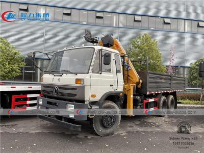 China Dongfeng 6x4 Truck Mounted Folding Boom Crane 12 Ton Capacity for Construction for sale
