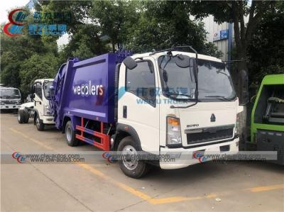 China HOWO 5m3 Sanitation Self- Compressed 3tons Garbage Compactor Truck for sale