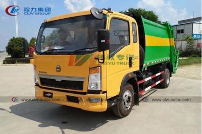 China Howo 5m3 Rear Loader Garbage Truck Compression Trash Collection Truck 142HP Euro4 for sale