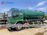 China ISUZU FTR 10cbm Sewer Cleaning Truck 4x2 Vacuum Suction for Sludge Treatment for sale