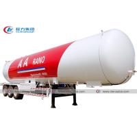 China 30MT 59500L LPG Tanker Trailer 13T Fuwa Axles Double Loading Sides for sale