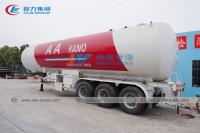 China 30MT 59500L LPG Tanker Trailer 13T Fuwa Axles Double Loading Sides for sale
