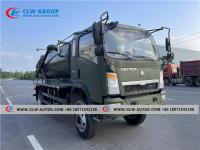 China HOWO 4x4 Off Road Sewer Vacuum Truck 8m3 8000L Carbon Steel Tank Euro 3 for sale
