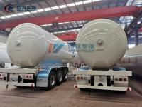 China 60cbm 1.61Mpa Carbon Steel Q345R Double Ellipse LPG Semi Trailer for Transport for sale