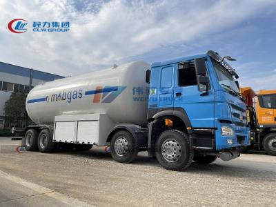 China 4 Axles 8x4 Howo 35m3 LPG Bobtail Truck LPG Delivery Truck 365HP Euro4 for sale