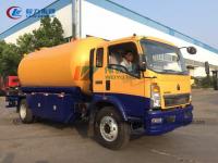China HOWO 140 HP 15m3 LPG Distribution Truck with Flowmeter for Gas Filling for sale