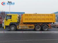 China RHD Carbon Steel Q235 20cbm Detachable Body Truck 339HP Waste Bin Truck for sale
