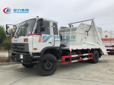 China Dongfeng 4x2 10cbm Swing Arm Container Garbage Truck Waste Removal Bin Truck for sale