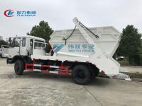 China Dongfeng 4x2 10cbm Swing Arm Container Garbage Truck Waste Removal Bin Truck for sale