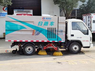 China Mini Foton 4x2 116HP 4 Brushes 3cbm Street Sweeper Vacuum Truck for sale