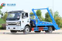 China Dongfeng 5-6m3 Hydraulic Swing Arm Garbage Truck Euro 2 4x2 for sale