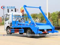 China Dongfeng 5-6m3 Hydraulic Swing Arm Garbage Truck Euro 2 4x2 for sale