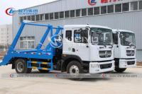 China Dongfeng 4x2 10cbm Swing Arm Garbage Truck Swept Body Refuse Collector with Cummins 184HP for sale