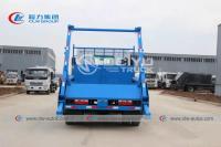 China Dongfeng 4x2 10cbm Swing Arm Garbage Truck Swept Body Refuse Collector with Cummins 184HP for sale