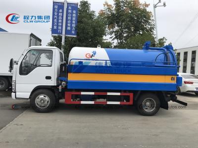 China Mini ISUZU Sewer Dredging Cleaning Truck 2m3 Water Tank 3m3 Septic Tank Euro3 130hp for sale