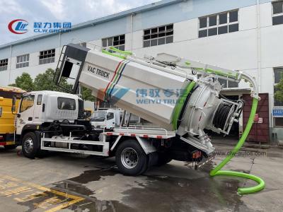 China RHD 220HP 4X2 Sewer Cleaner Truck 4m3 Water Tank 8m3 Sewage Tank Foton Chassis for sale