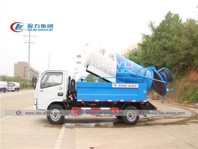 China Dongfeng 3000 Liters Carbon Steel Vacuum Septic Truck 6mm Anti Corrosion 4x2 for sale