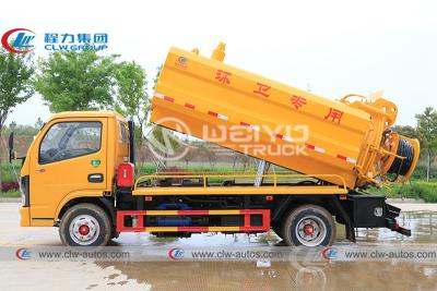 China Carbon Steel Combined Jet Vacuum Truck 5000L 140HP Sewer Cleaning Truck for sale