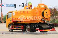 China Carbon Steel Combined Jet Vacuum Truck 5000L 140HP Sewer Cleaning Truck for sale