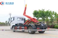 China Dongfeng 6 Wheels Hook Lift Truck Detachable Garbage Truck 12cbm 4x2 for sale