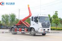 China Dongfeng 6 Wheels Hook Lift Truck Detachable Garbage Truck 12cbm 4x2 for sale