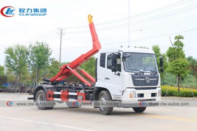 China Dongfeng 6 Wheels Hook Lift Truck Detachable Garbage Truck 12cbm 4x2 for sale