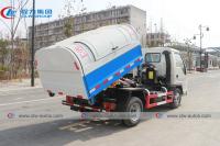 China 4 CBM Dongfeng Hydraulic Hook Lift Garbage Truck 102HP Diesel Euro 6 for sale