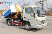 China 4 CBM Dongfeng Hydraulic Hook Lift Garbage Truck 102HP Diesel Euro 6 for sale