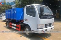China Dongfeng 4x2 Hook Lift Garbage Truck 4-6 CBM Hydraulic Auto Tipping 5000kg Capacity for sale