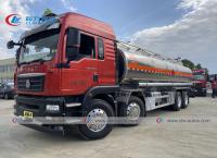 China 8x4 12 Wheels 25m3 Carbon Steel Diesel Fuel Transport Tanker Truck 32000kg GVW for sale