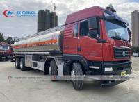 China 8x4 12 Wheels 25m3 Carbon Steel Diesel Fuel Transport Tanker Truck 32000kg GVW for sale