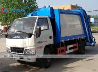 China 3 tons 4x2 JAC brand 5000 Liters refuse Garbage Compactor Truck for sale